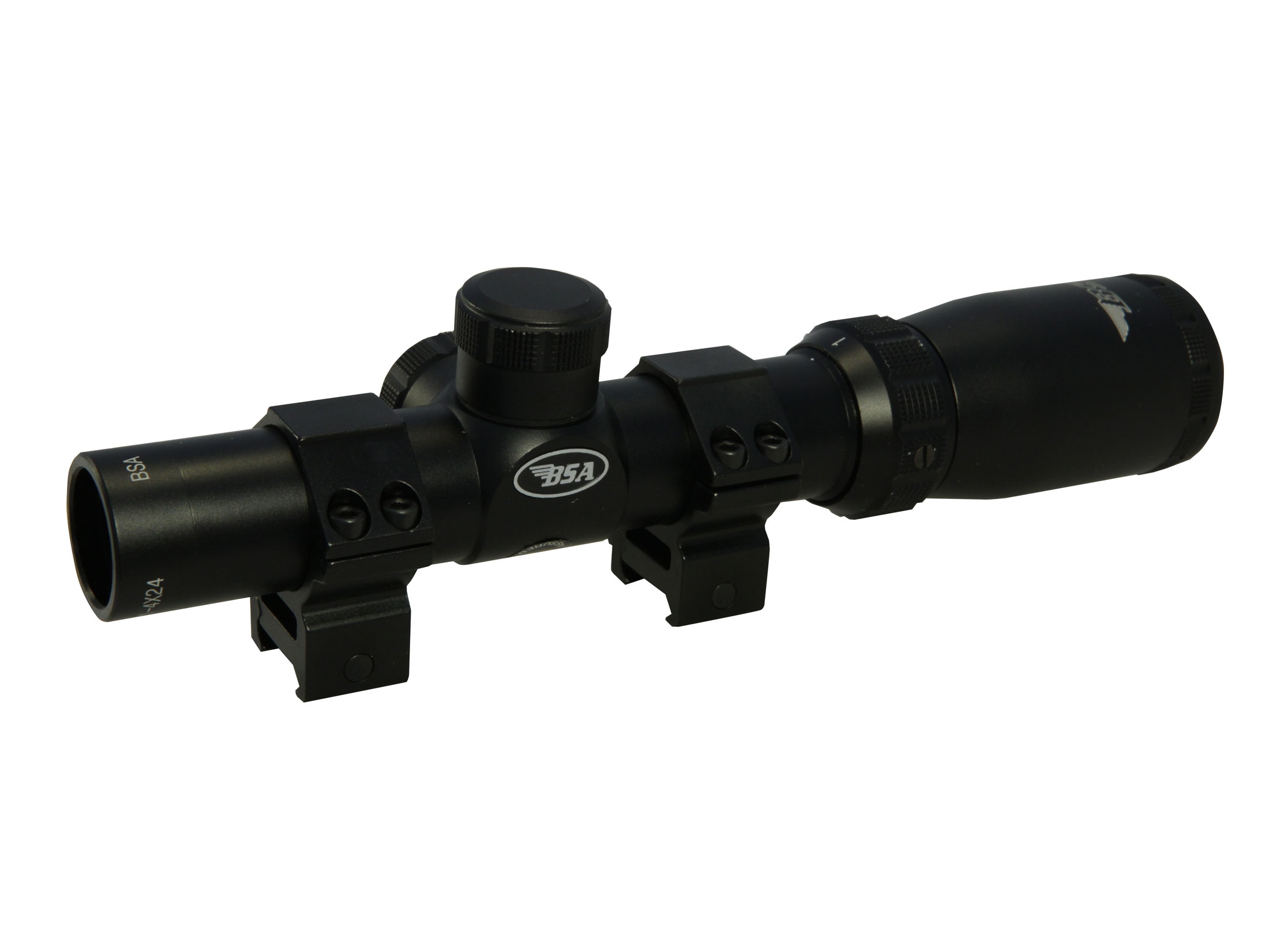 BSA Tactical Weapon 223 Rifle Scope 30mm Tube 1-4x 24mm Mil-Dot