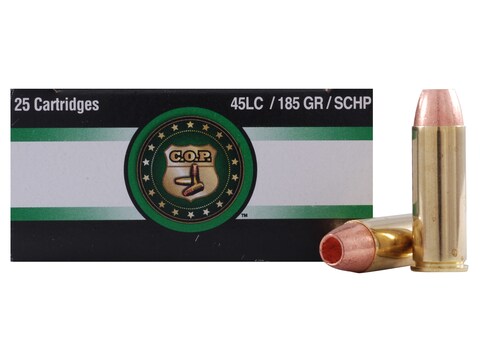Copper Only Projectiles (C.O.P.) Ammo 45 Colt (Long Colt) +P 185 Grain