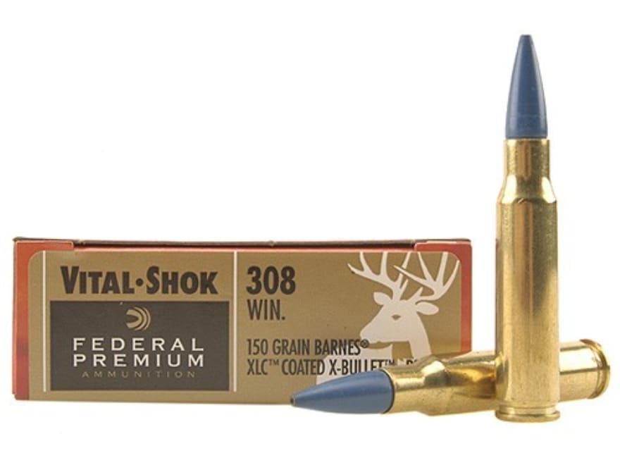 Federal Premium Vital-Shok Ammo 308 Winchester 150 Grain Barnes XLC