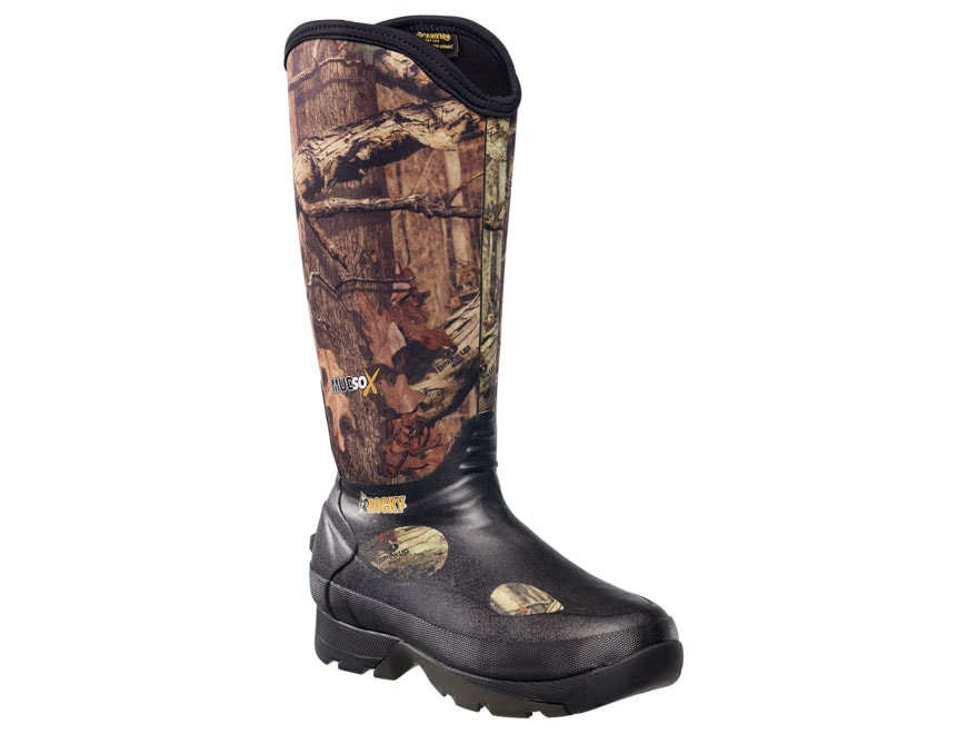 Rocky Mudsox 18 Boots Rubber Neoprene Mossy Oak Break-Up Infinty Camo
