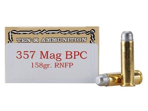 Ten-X Cowboy Ammo 357 Mag 158 Grain Lead Round Nose Flat Point BPC Box