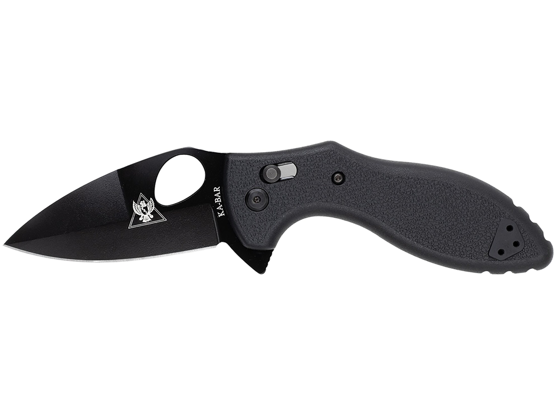KA BAR TDI Flipper Pocket Knife 3 Drop Point AUS 8 Black Blade Glass KA BAR TDI Flipper Pocket Knife 3 Drop Point AUS 8 Black Blade Glass