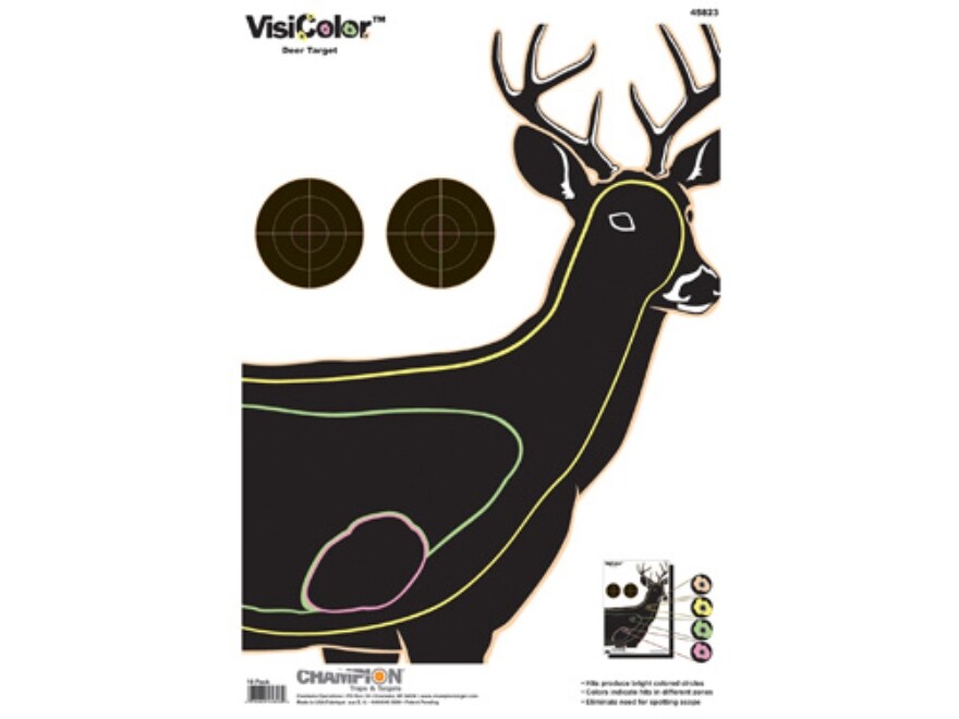 Champion VisiColor Deer Target 13 x 18 Paper 10PK