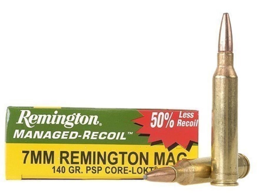 Remington Managed-Recoil Ammo 7mm Remington Mag 140 Grain Core-Lokt