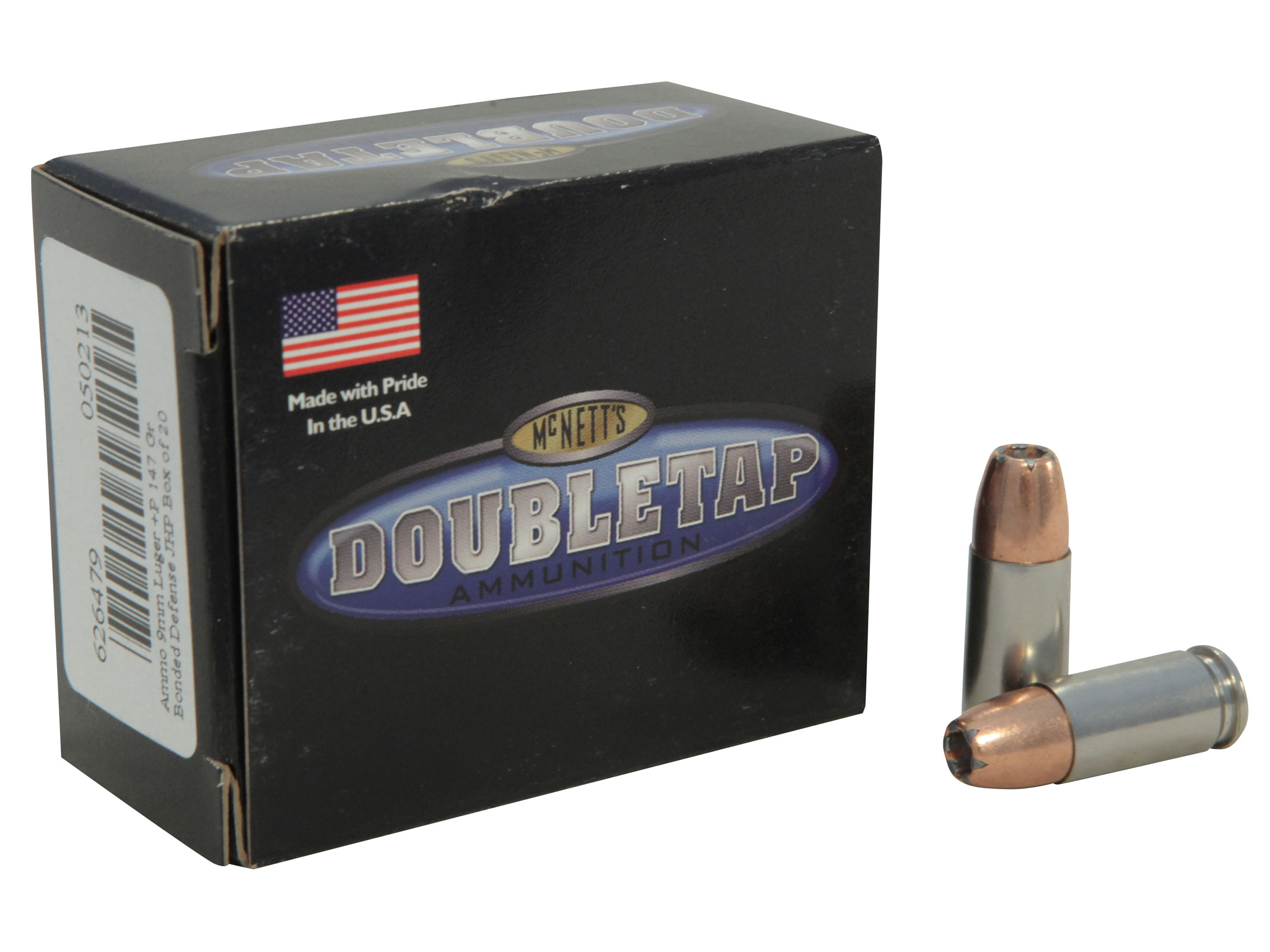 Doubletap Ammo 9mm Luger +P 147 Grain Bonded Defense Jacketed Hollow