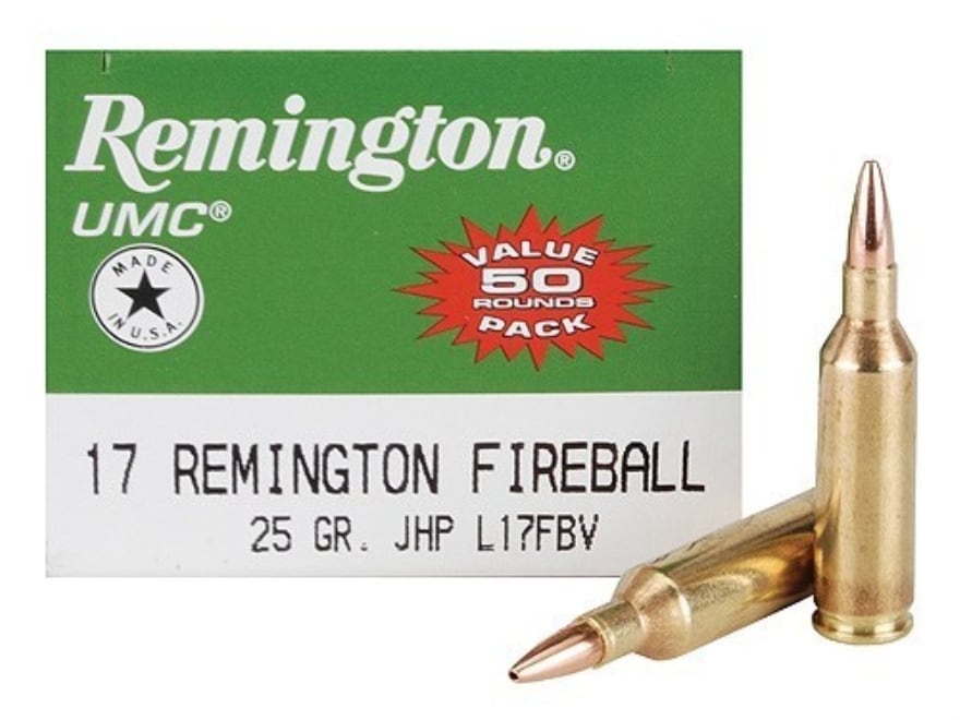 Remington UMC Ammo 17 Remington Fireball 25 Grain Jacketed Hollow