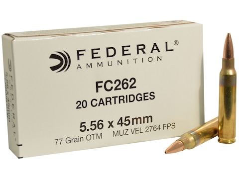 Federal Ammo 5.56x45mm NATO 77 Grain Open Tip Match Case of 200 (10