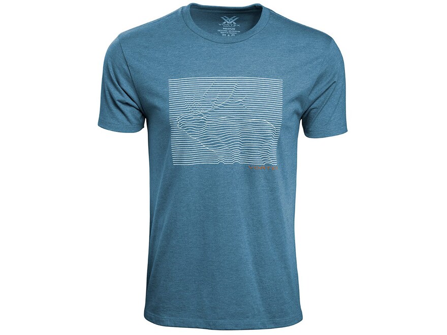 Vortex Optics Men's Topo Elk Short Sleeve T-Shirt Steel Blue Heather
