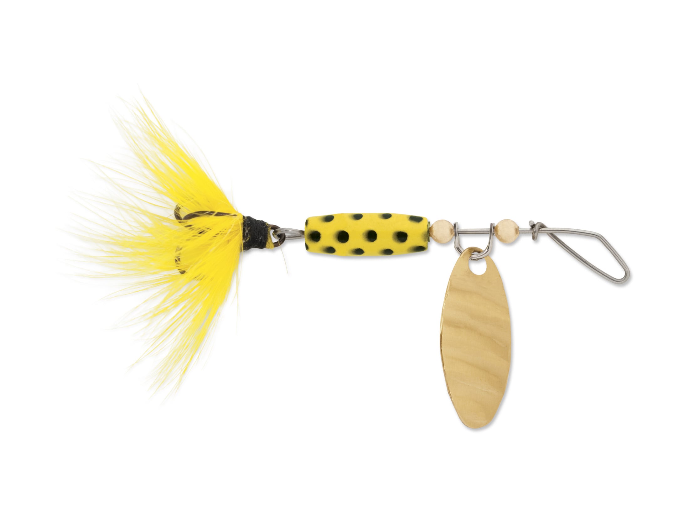 Luhr-Jensen Shyster 1/4oz Inline Spinner Fire/Black Dot