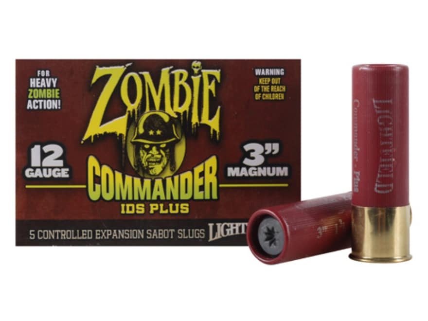 Lightfield Zombie Commander Ammo 12 Ga 3 1-3/8oz Sabot Slug Box of 5