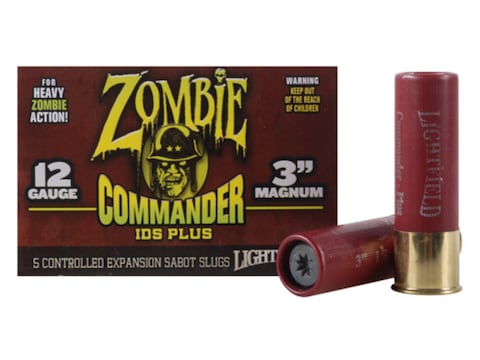 Lightfield Zombie Commander Ammo 12 Ga 3 1-3/8oz Sabot Slug Box of 5