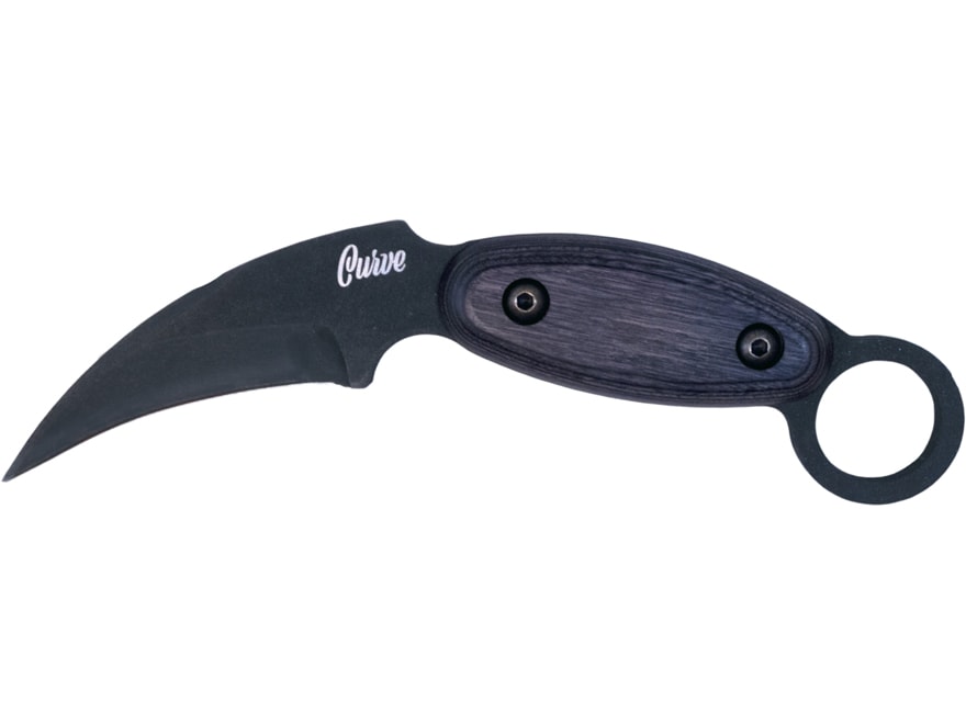 Ontario Curve Fixed Blade Knife 3.9 Black Karambit 1095 High Carbon