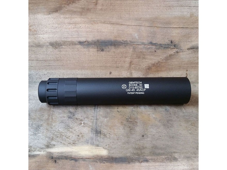 Gemtech GM-45 Inert Display Suppressor .578-28 Threaded Aluminum Matte