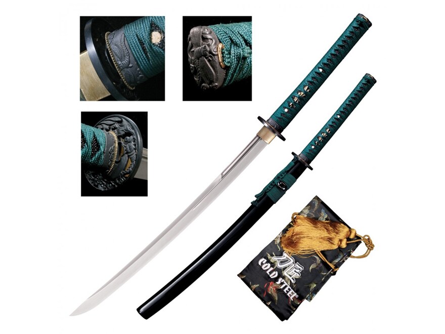Cold Steel Dragonfly Wakizashi Long Handle Sword 22 Clip Point 1060