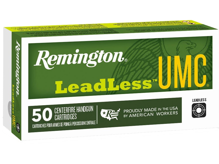 Remington UMC Leadless 9mm Luger Ammo 100 Grain Full Metal Jacket Lead