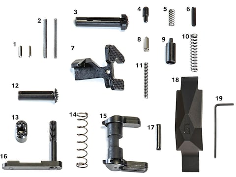 Geissele Ultra Duty AR-15 Lower Receiver Parts Kit Aluminum Desert