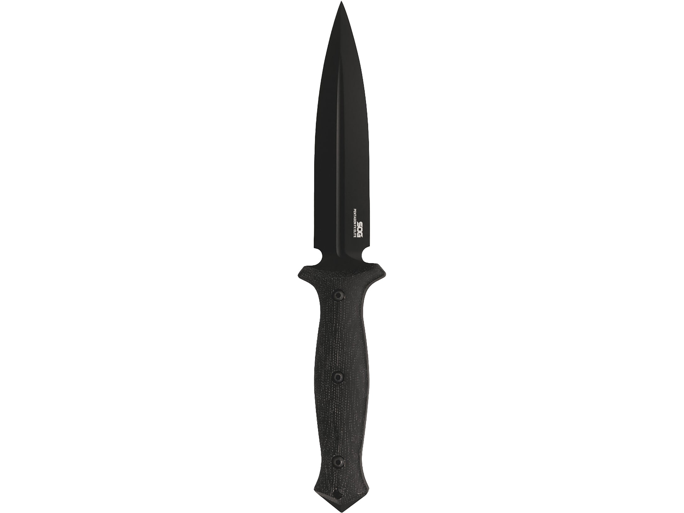 SOG Pentagon FX Elite Fixed Blade Knife 6 Dagger CPM S35VN Black PVD