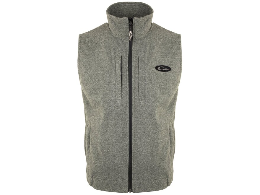 Drake Men's Heather Windproof Layering Vest Polyester Gray Heather