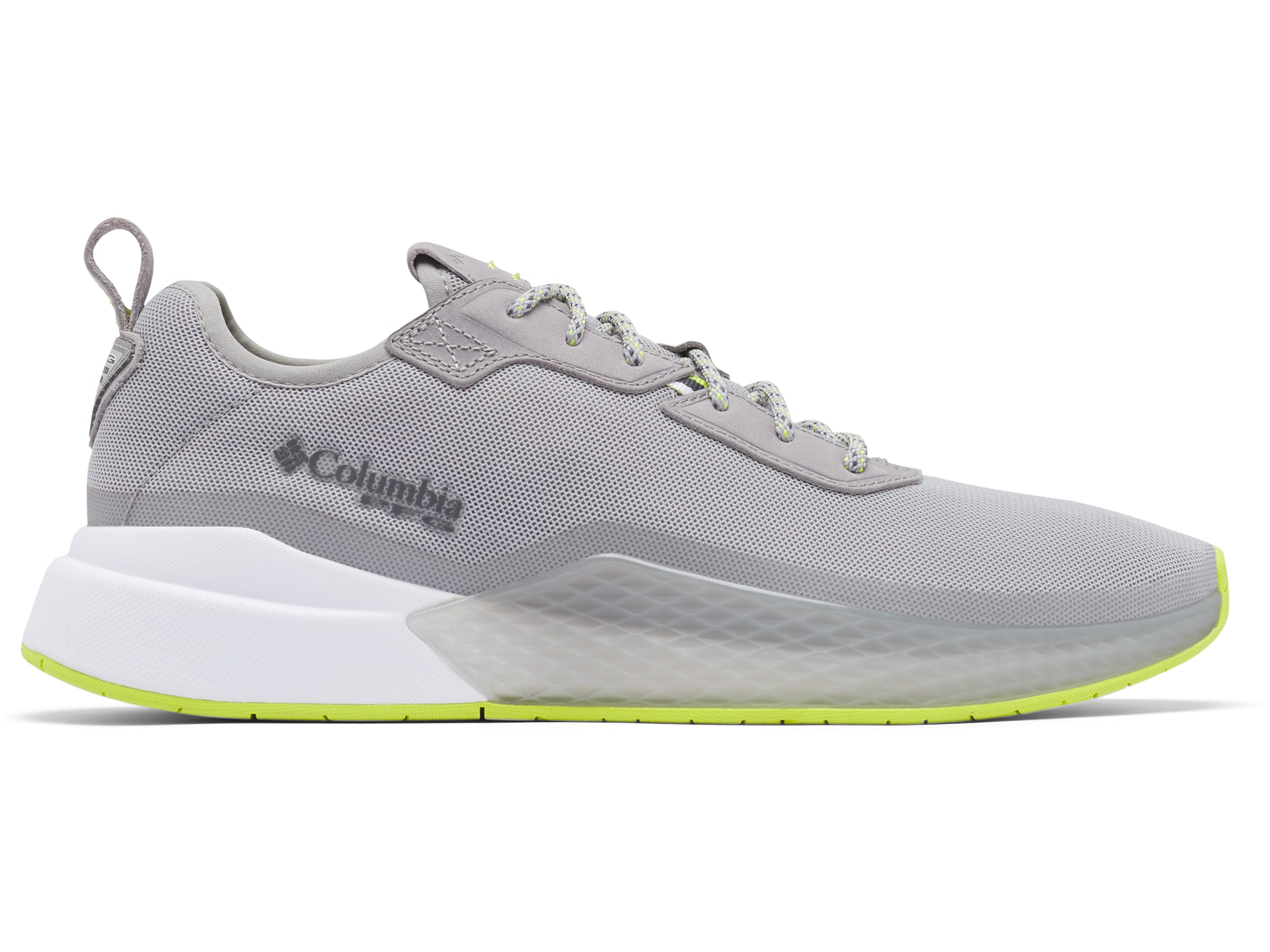 Columbia Low Drag PFG Boat Shoes Nylon/Leather Steam/Acid Green Men's