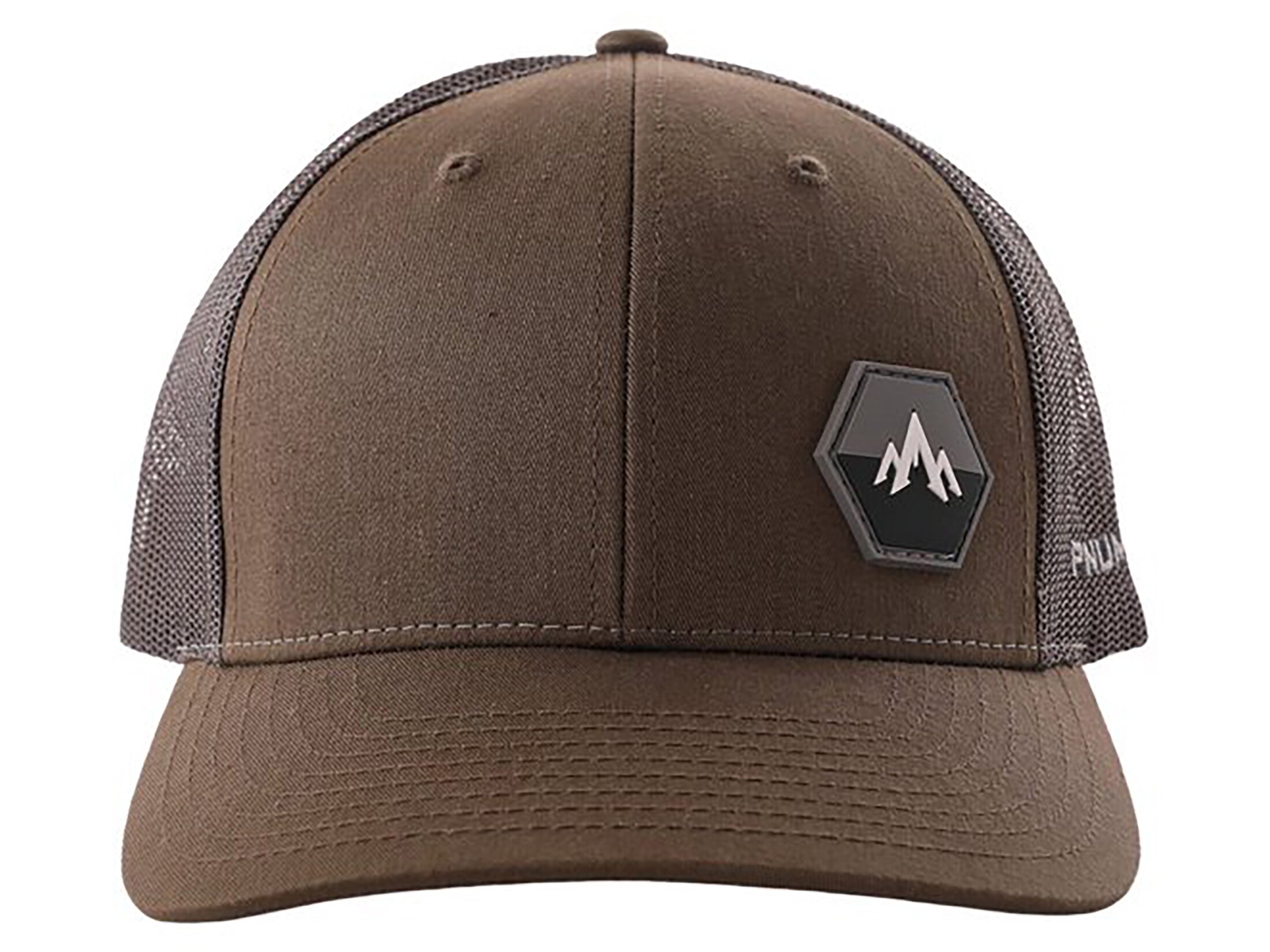 Pnuma Men's Lifestyle Mesh Back Side Patch Trucker Cap Brown One Size