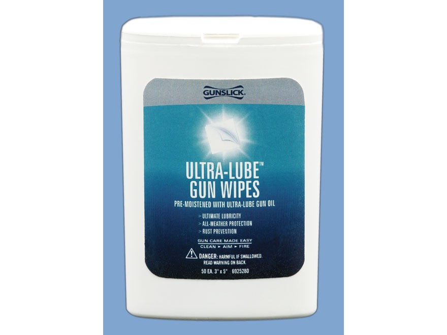 Gunslick Pro Ultra Lube Rust Preventative Lubricant Gun Wipes 50PK