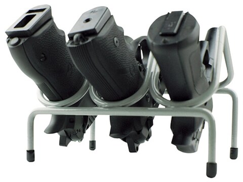 Versatile Gun Rack 3 Pistol Gun Rack Vinyl Coated Steel Gray