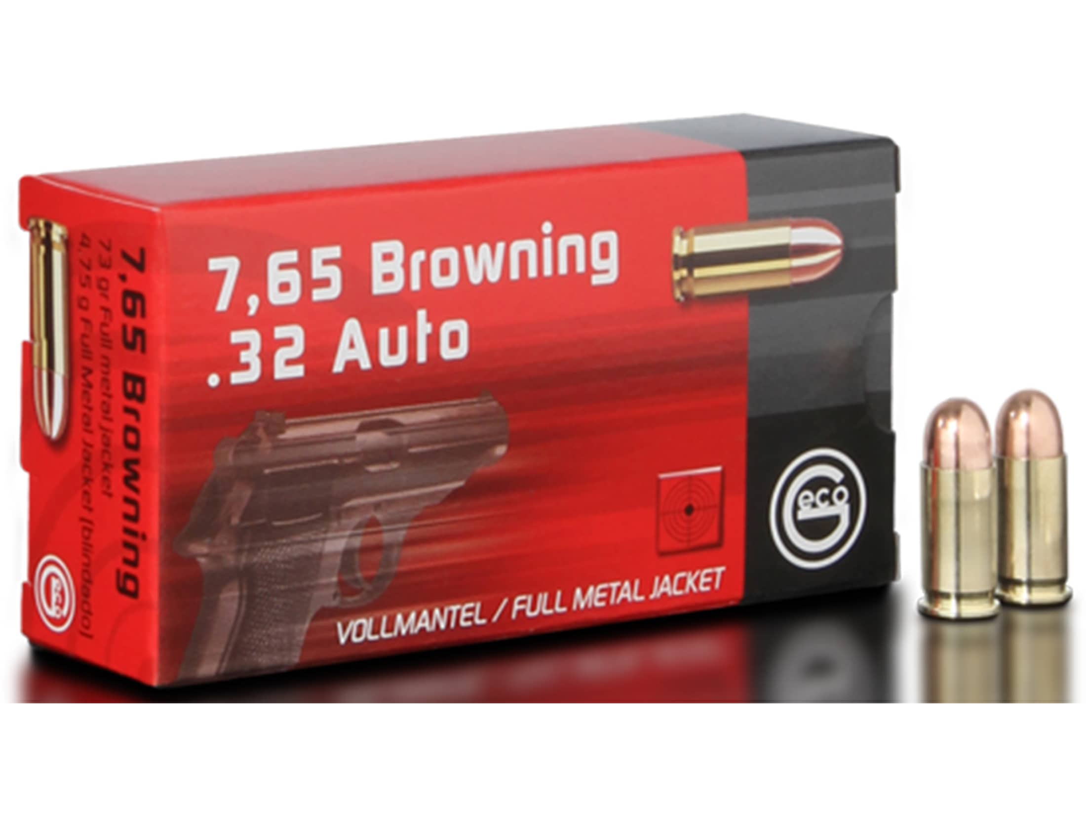Geco 32 ACP Ammo 73 Grain Full Metal Jacket Box of 50