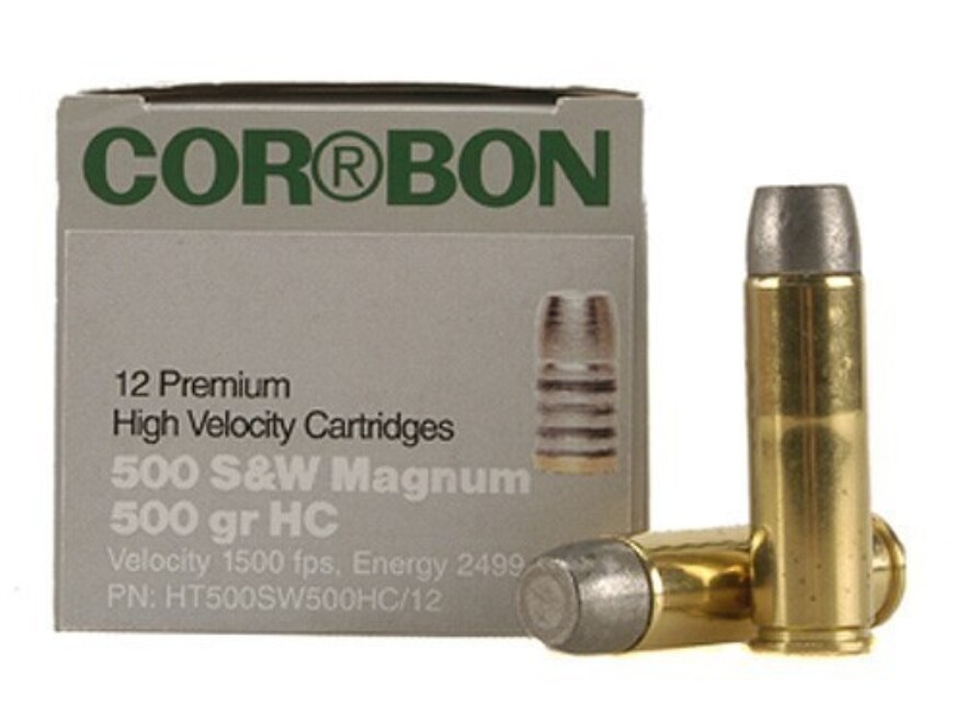 Cor-Bon Hunter Ammo 500 S&W Mag 500 Grain Hard Cast Lead Flat Point