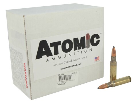 Atomic Tactical Low Recoil Ammo 308 Winchester 125 Grain Sierra Soft