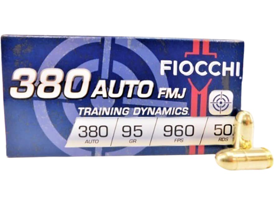 Fiocchi Training Dynamics Ammo 380 ACP 95 Grain Full Metal Jacket Case