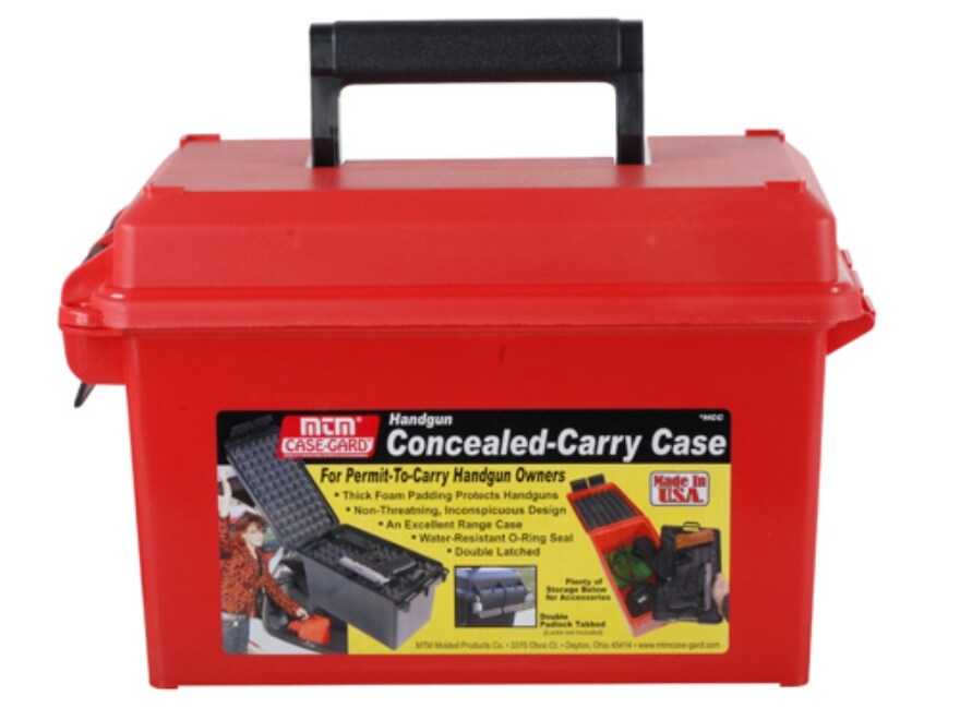 MTM Handgun Concealed-Carry Pistol Case 13.5 Red