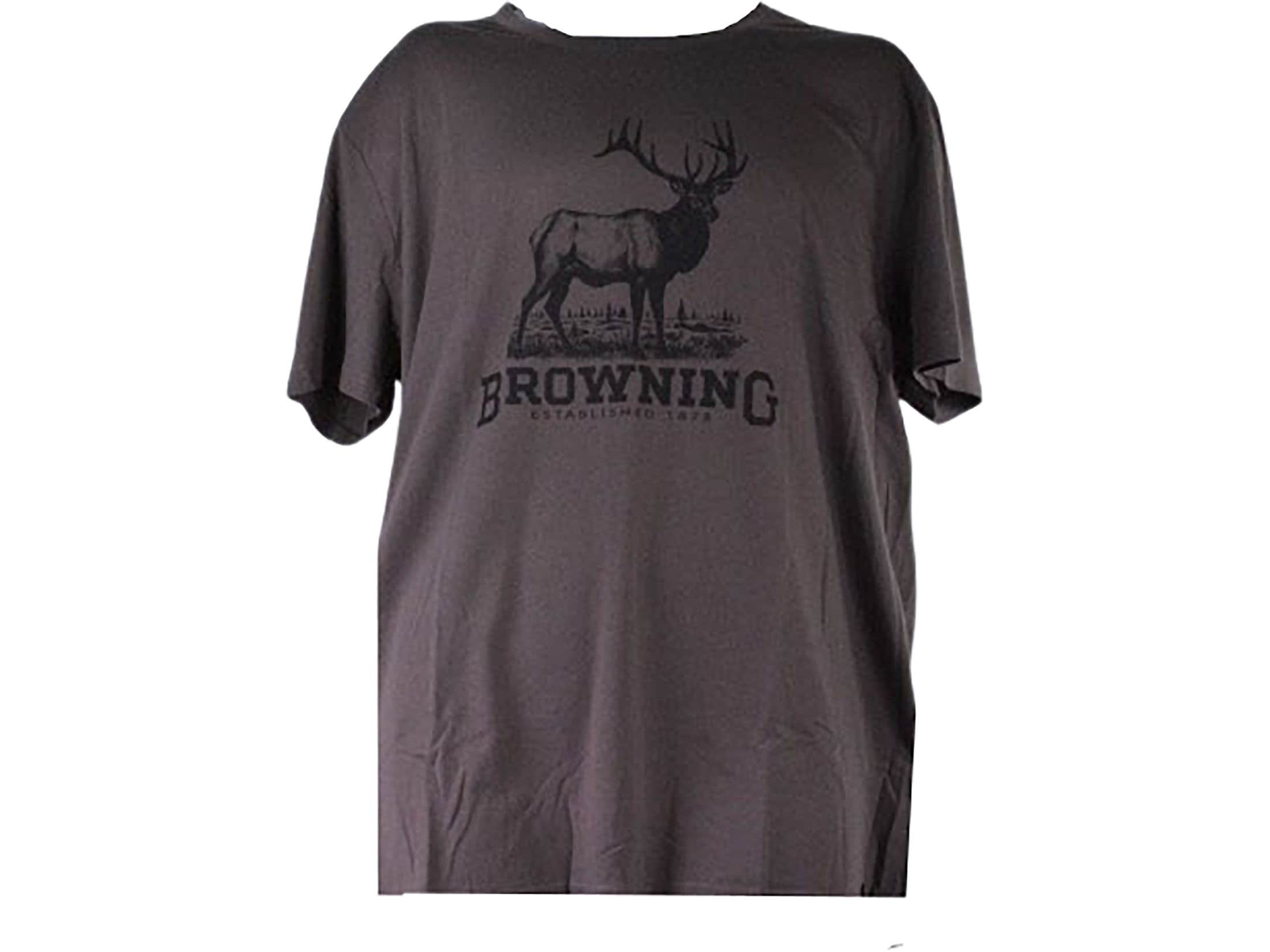 Browning Men's Elk Short Sleeve T Shirt Carbon 2XL