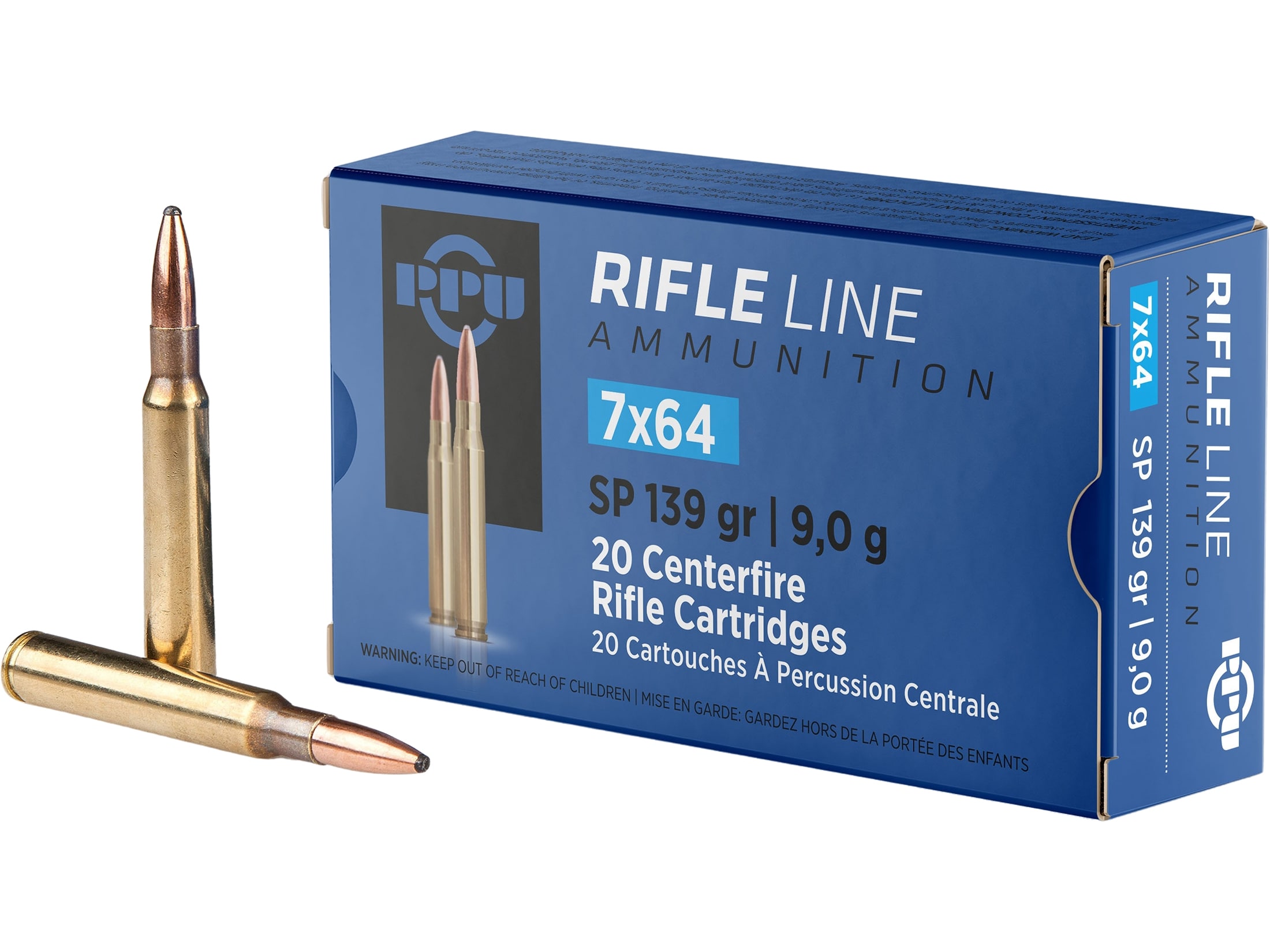 PPU 7x64mm Brenneke Ammo 139 Grain Spitzer Box of 20