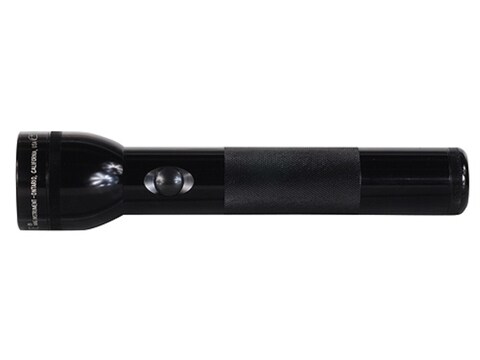 Maglite Flashlight LED 2 D Batteries Aluminum Black
