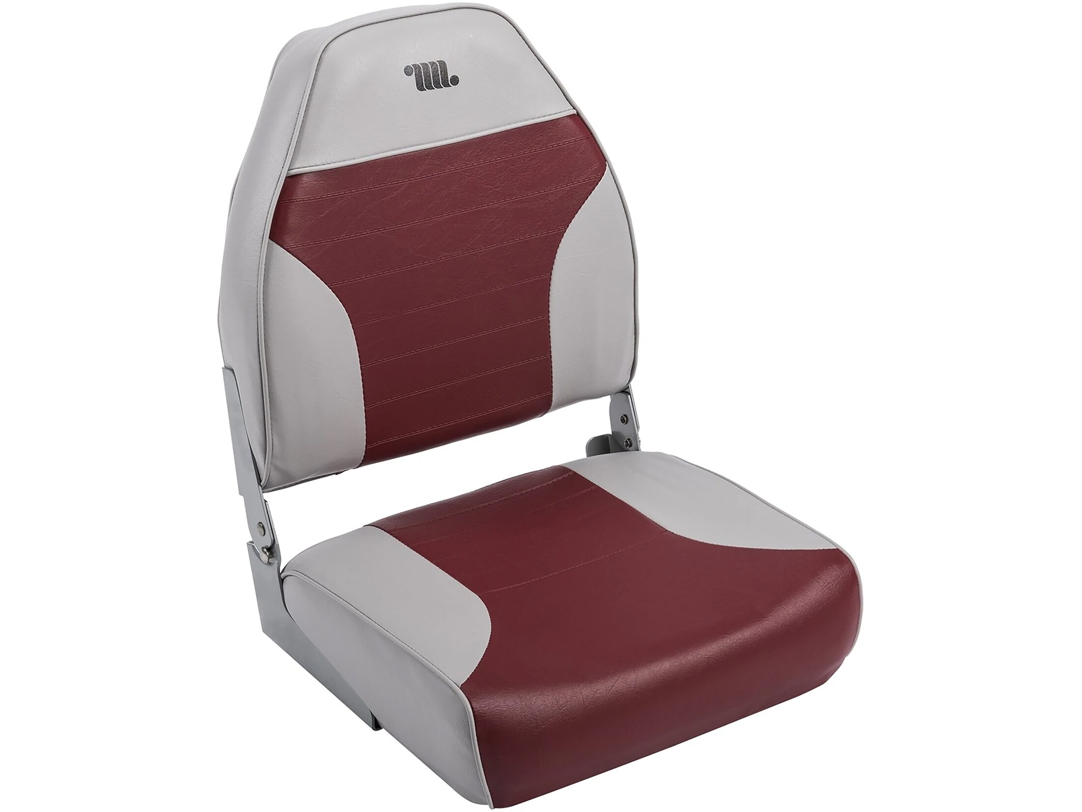 Wise Traditional High Back Boat Seat Gray/Red