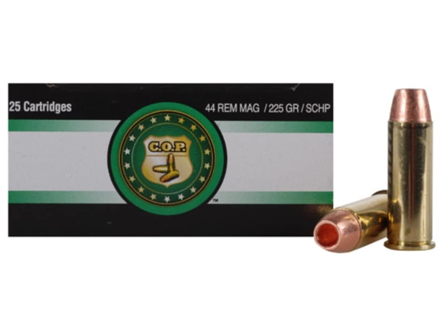 Copper Only Projectiles (C.O.P.) Ammo 44 Remington Mag 225 Grain Solid