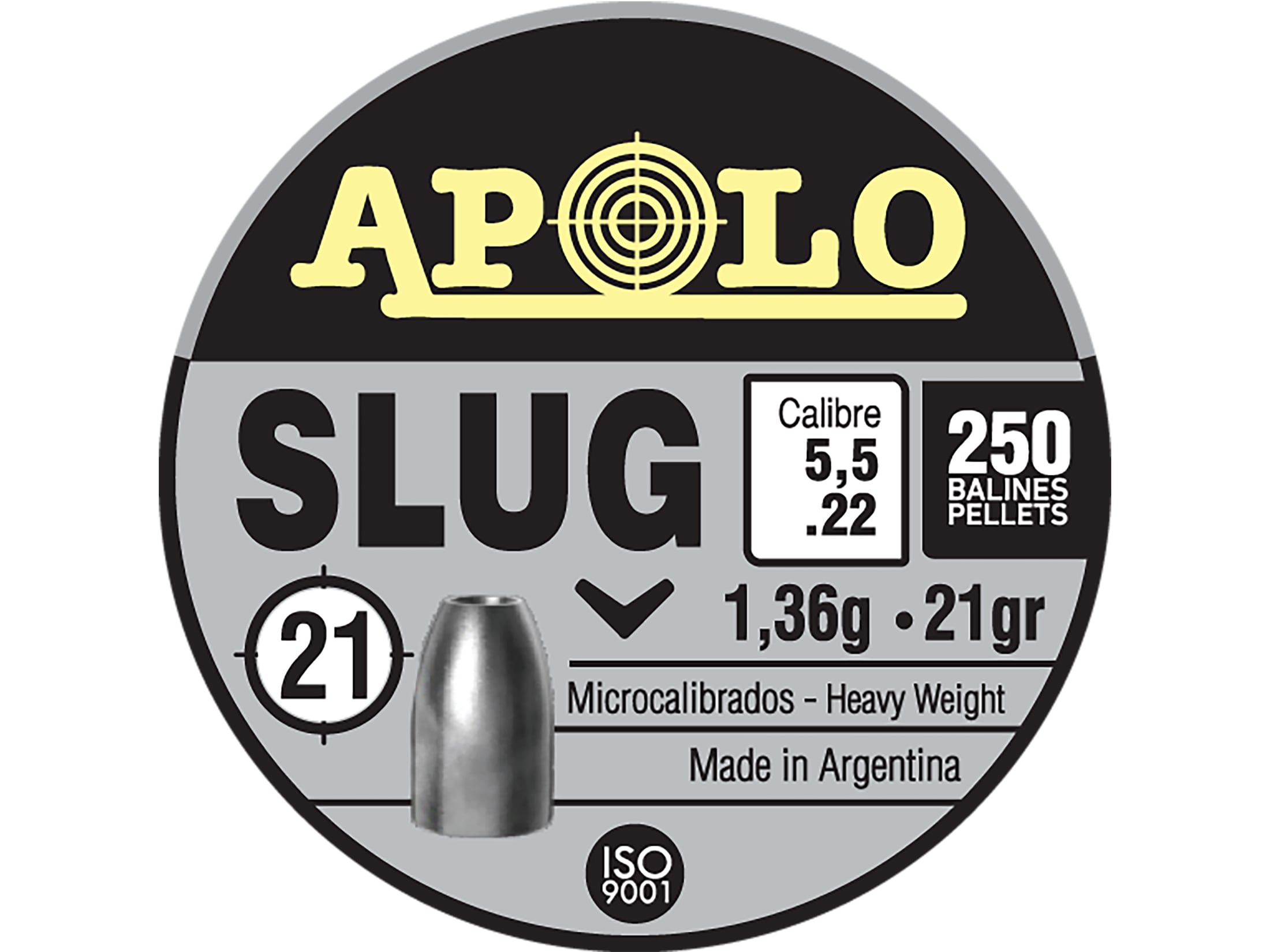 Apolo Slug Hollow Point Air Gun Pellets 22 Cal 28 Grain 5.5mm 250PK