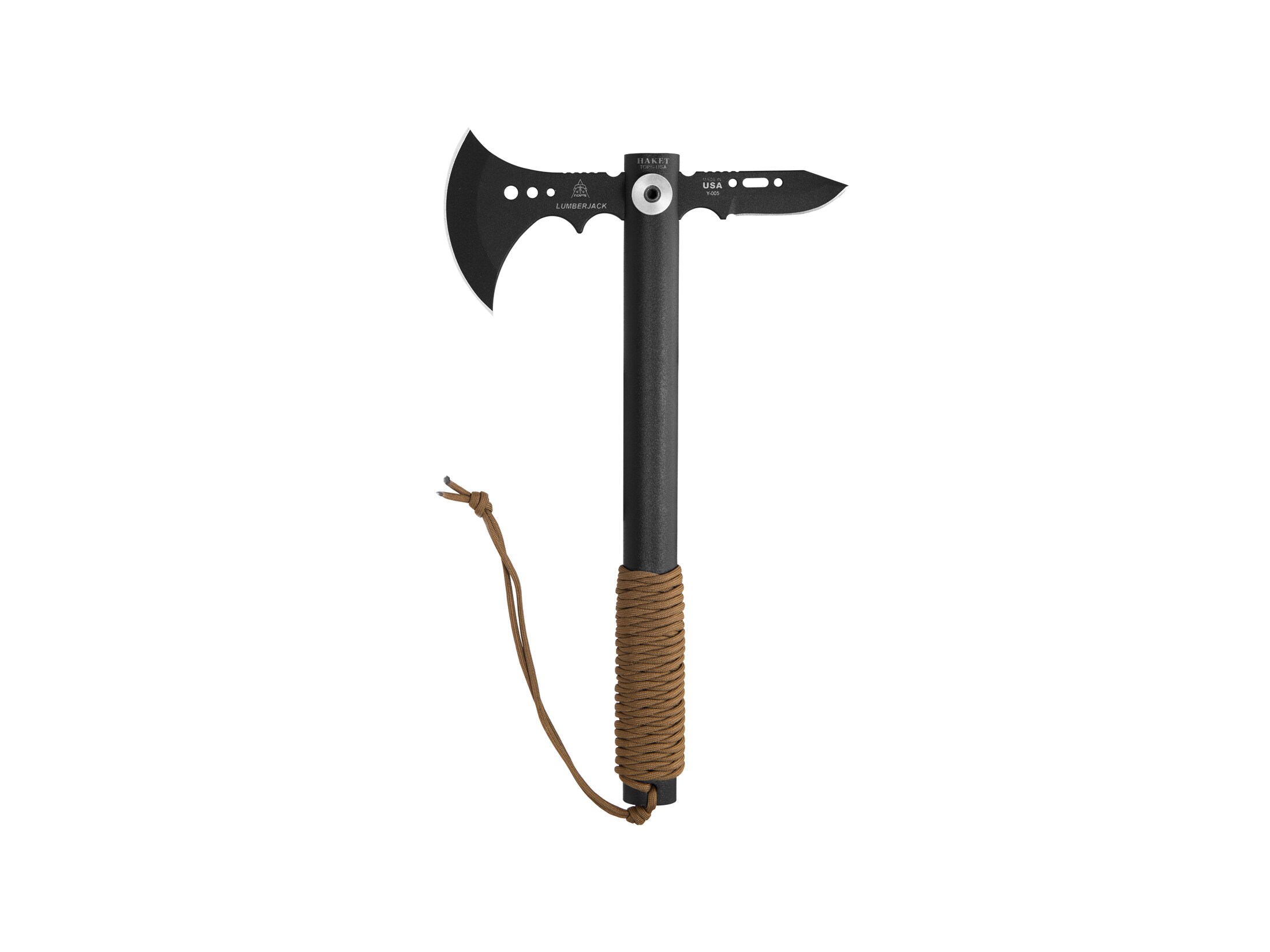 TOPS Knives HAKET Lumberjack Tomahawk 4.5 Black 1095 Steel Blade