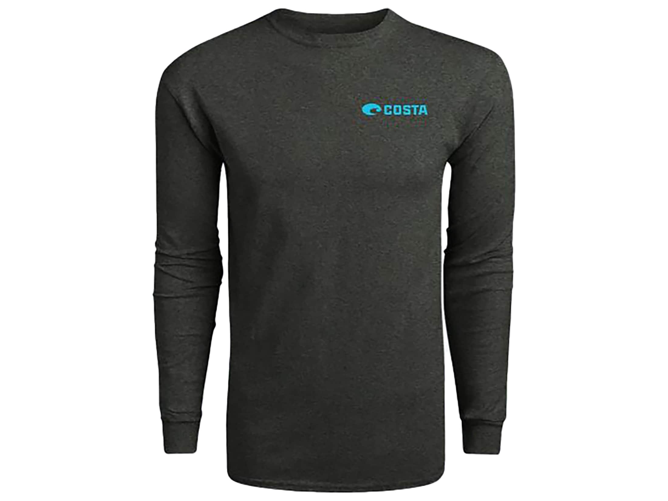 Costa Del Mar Men's Topwater Long Sleeve Crew Neck T Shirt Dark Gray