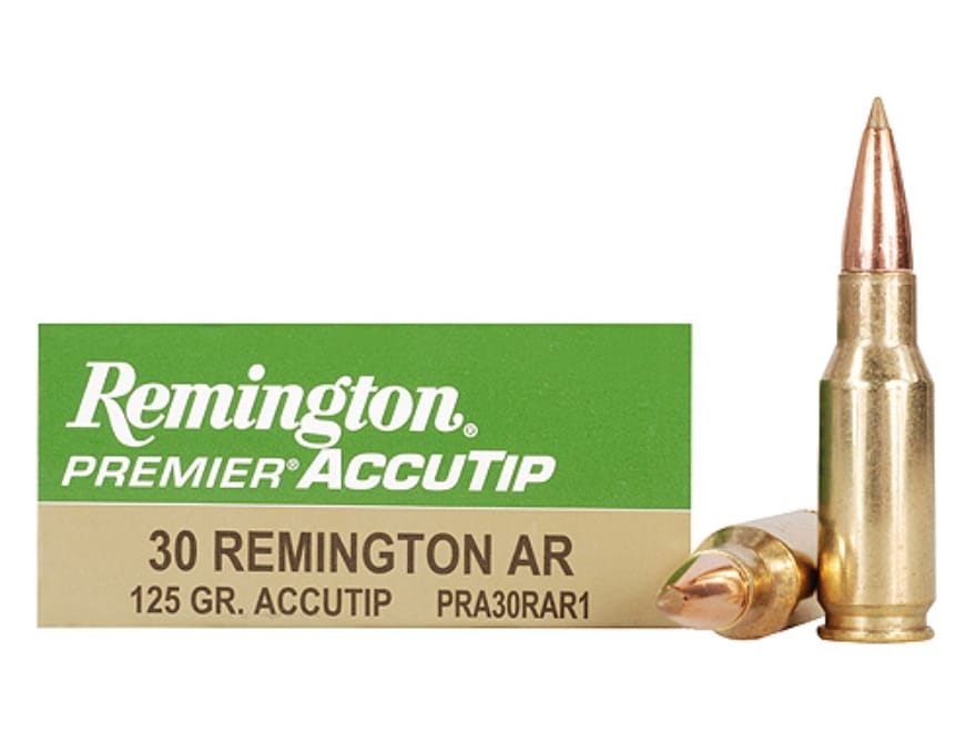 Remington Premier Ammo 30 Remington AR 125 Grain AccuTip Box of 20