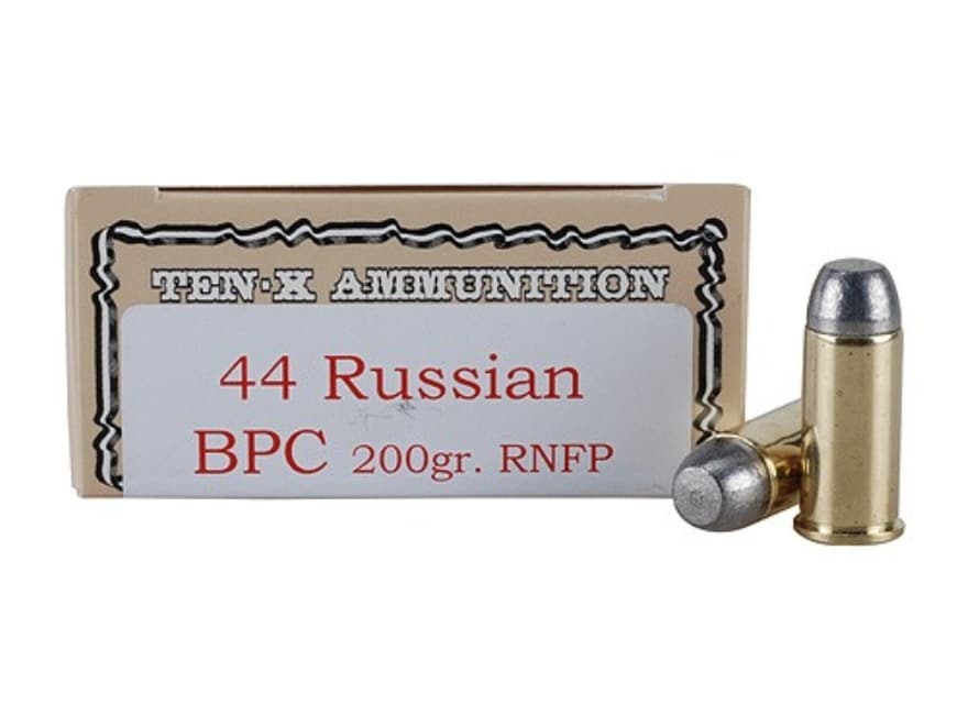 Ten-X Cowboy 44 Russian Ammo 200 Grain Flat Nose BPC Box of 50