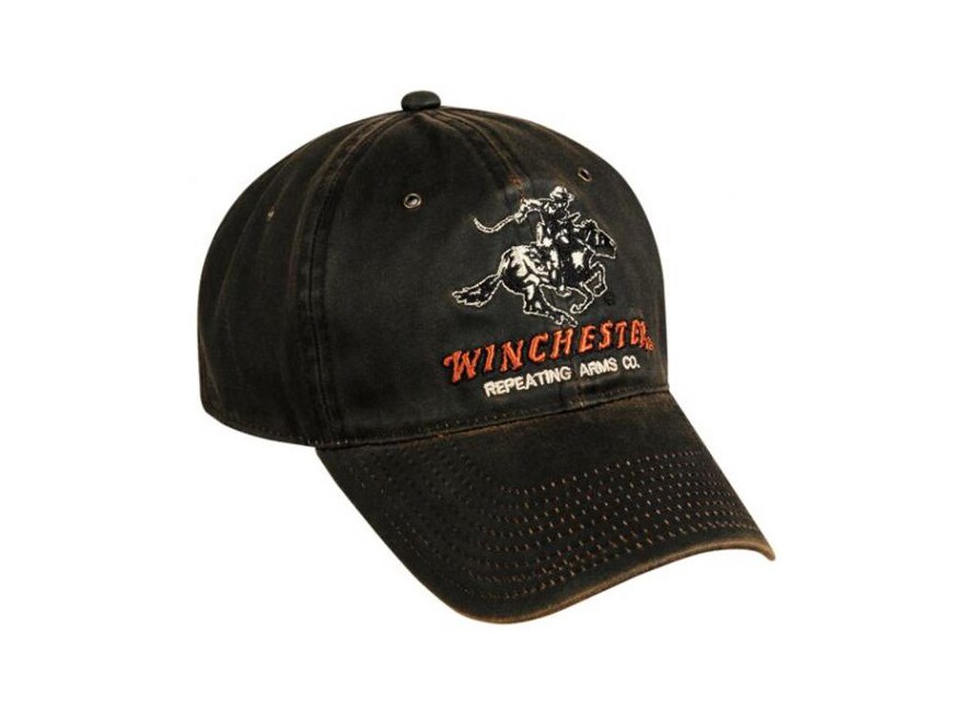 Winchester Mens Mid Crown Logo Hat Dark Brown Winchester Mens Mid Crown Logo Hat Dark Brown
