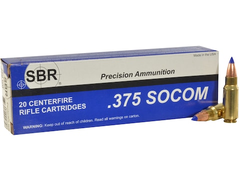 SBR Ammo 375 SOCOM 250 Grain Barnes TTSX Polymer Tipped Spitzer