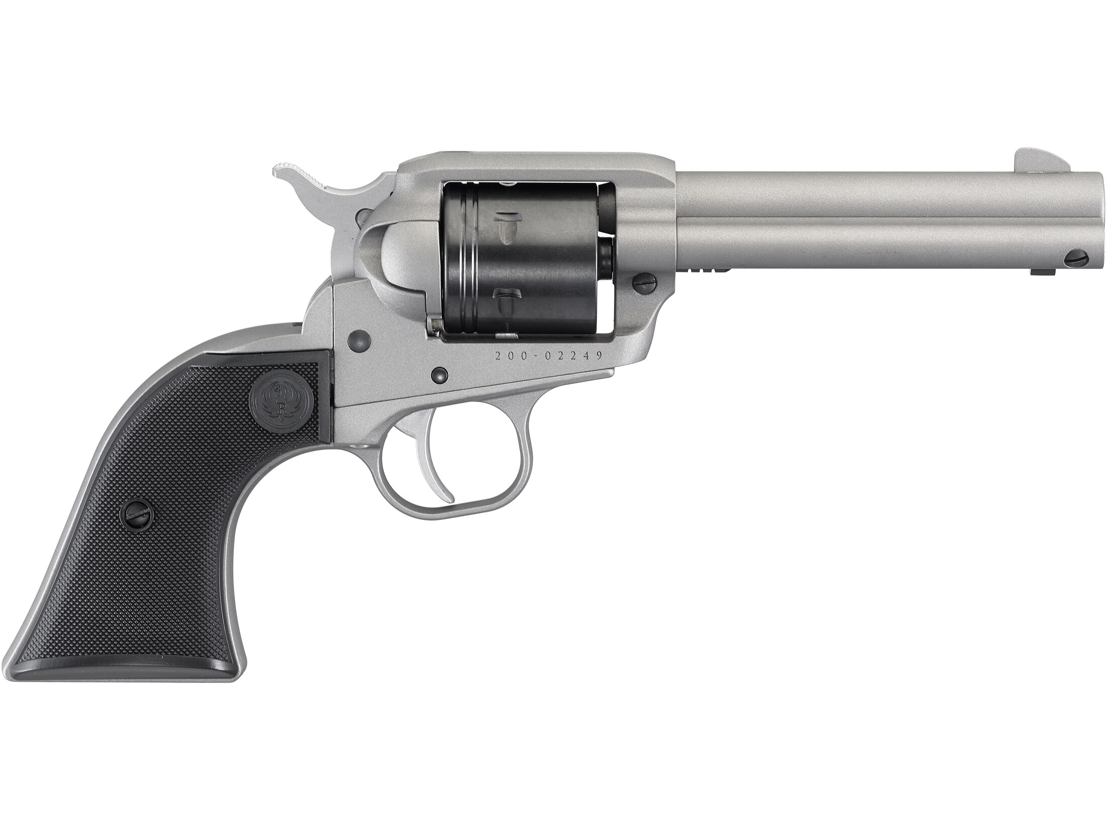 Ruger Wrangler 22 Long Rifle Revolver 4.62 Silver Barrel 6 Round Black