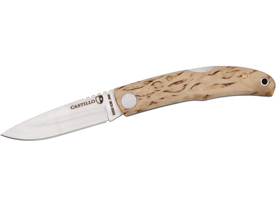 Castillo Listo Folding Knife 3.2 Drop Point 14C28N Satin Blade Birch