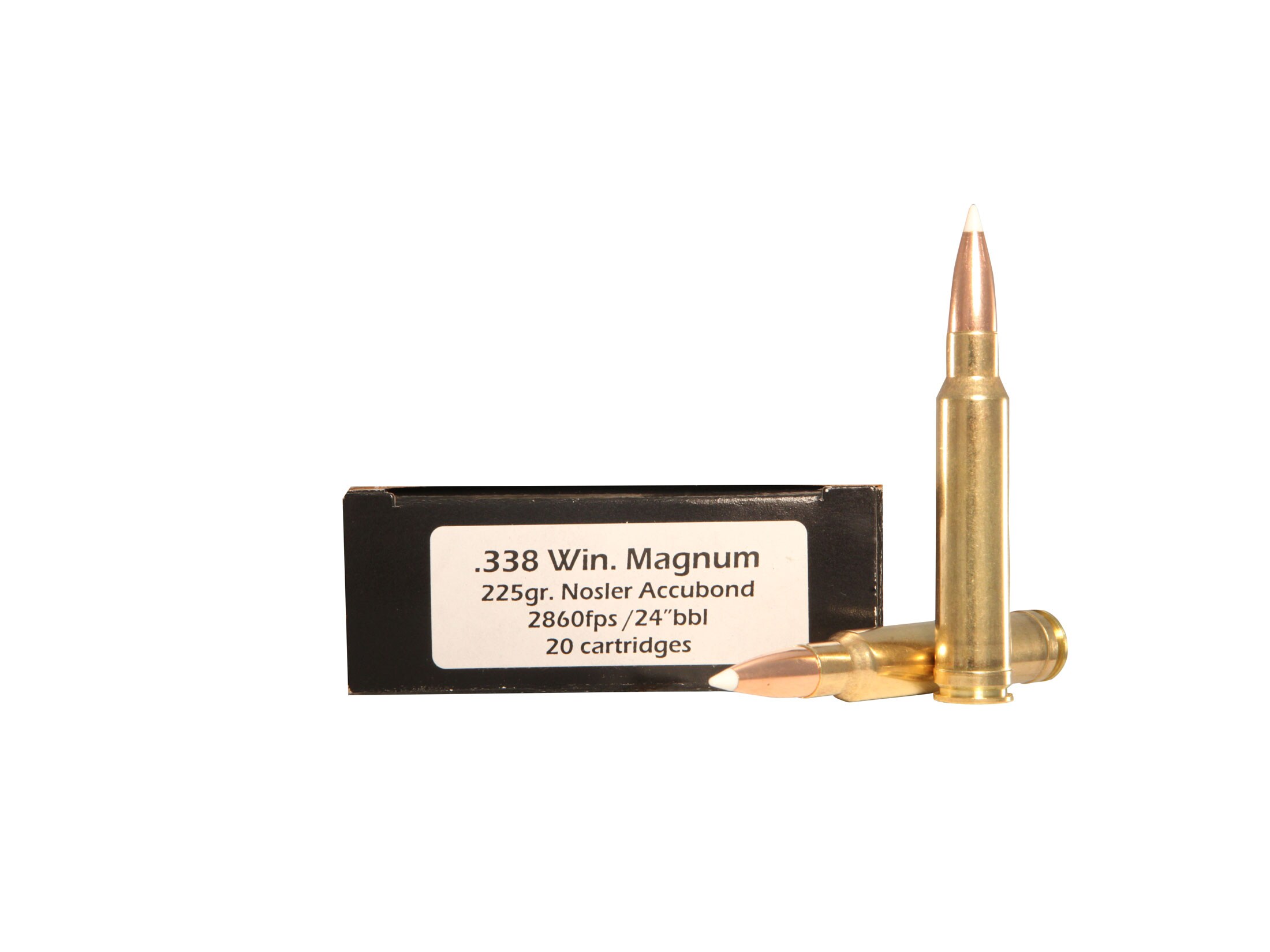DoubleTap 338 Winchester Mag Ammo 225 Grain Nosler AccuBond Bonded