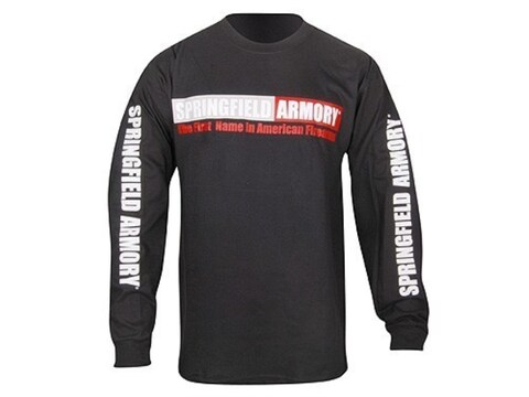 Springfield Armory T-Shirt Long Sleeve Cotton Black Medium (40)