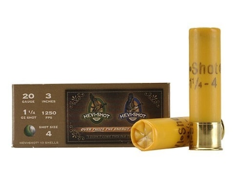 Hevi-Shot Duck Waterfowl Ammo 20 Ga 3 1-1/4oz #6 Non-Toxic Shot Case