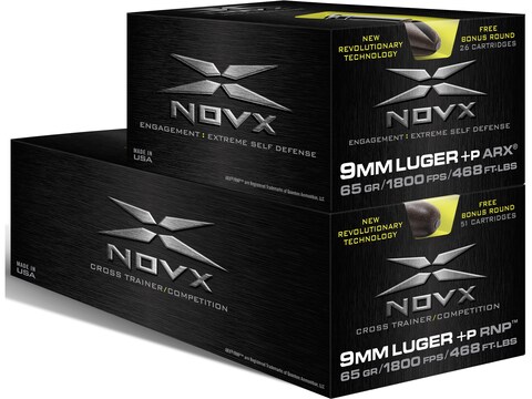 NovX Ammo Combo Pack 26 Rounds Engagement Extreme Self-Defense 9mm