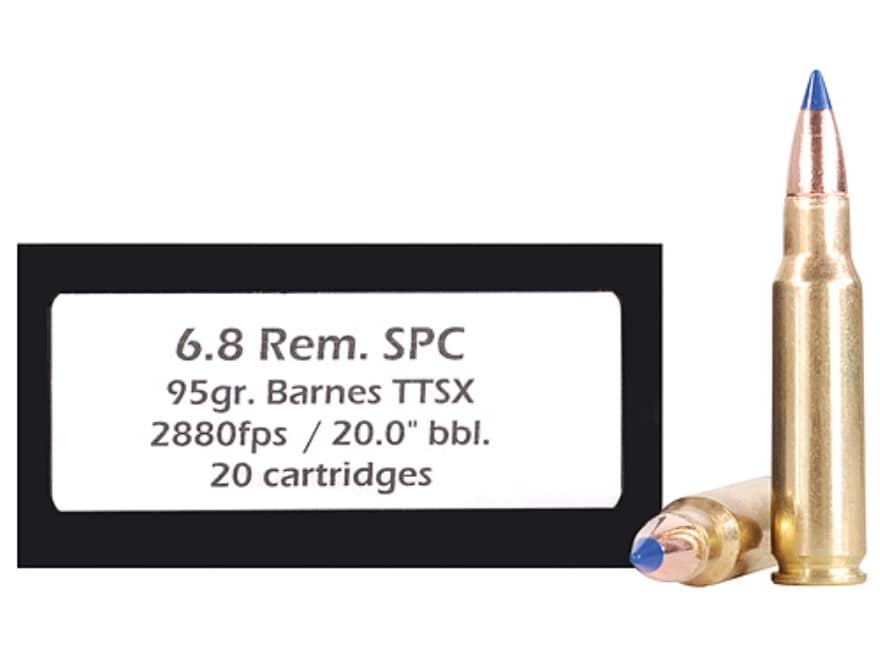 DoubleTap 6.8mm Remington SPC Ammo 95 Grain Barnes Tipped Triple-Shock
